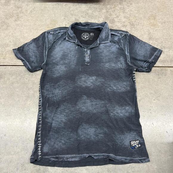 Affliction | Shirts | Vintage Afflicition Faded Navy Lightweight Polo ...